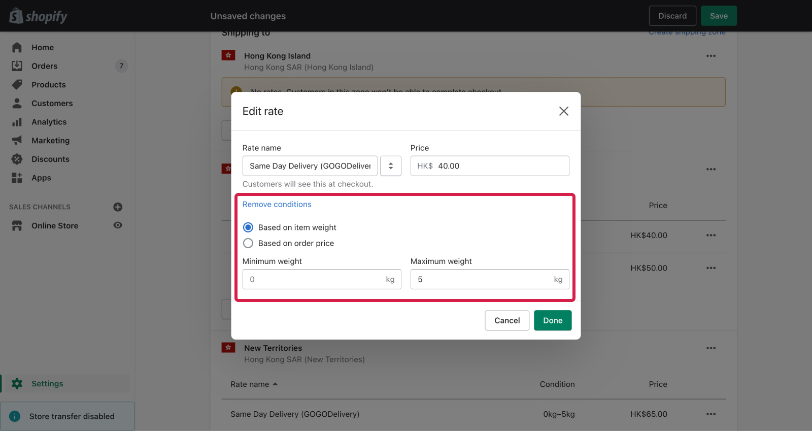 How to set up shipping rates for heavier/larger items? – GoGoX Help Centre